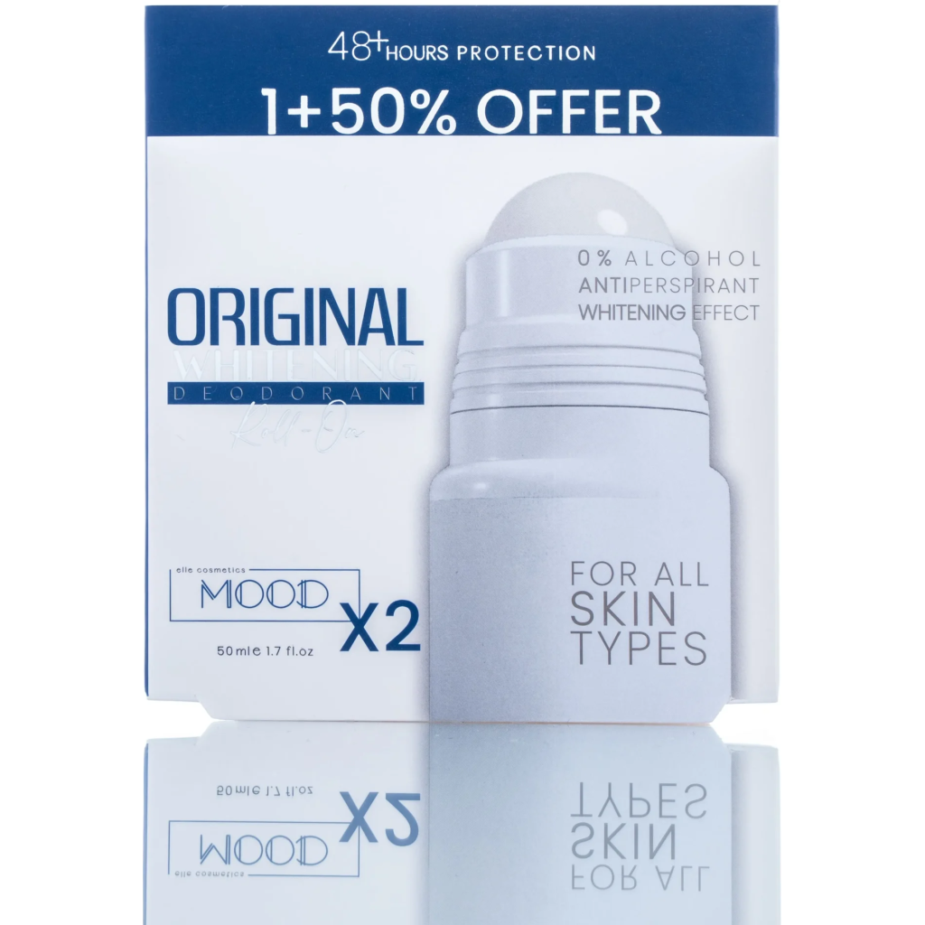 MOOD ORIGINAL WHITENING DEODORANT ROLL ON OFFER 1+50% 50ML - MoodEg